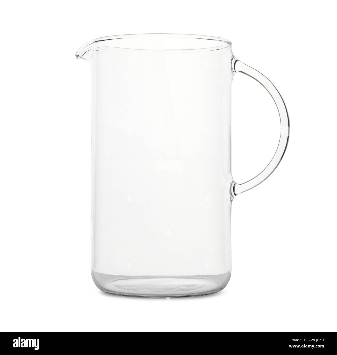 One empty glass jug isolated on white Stock Photo - Alamy