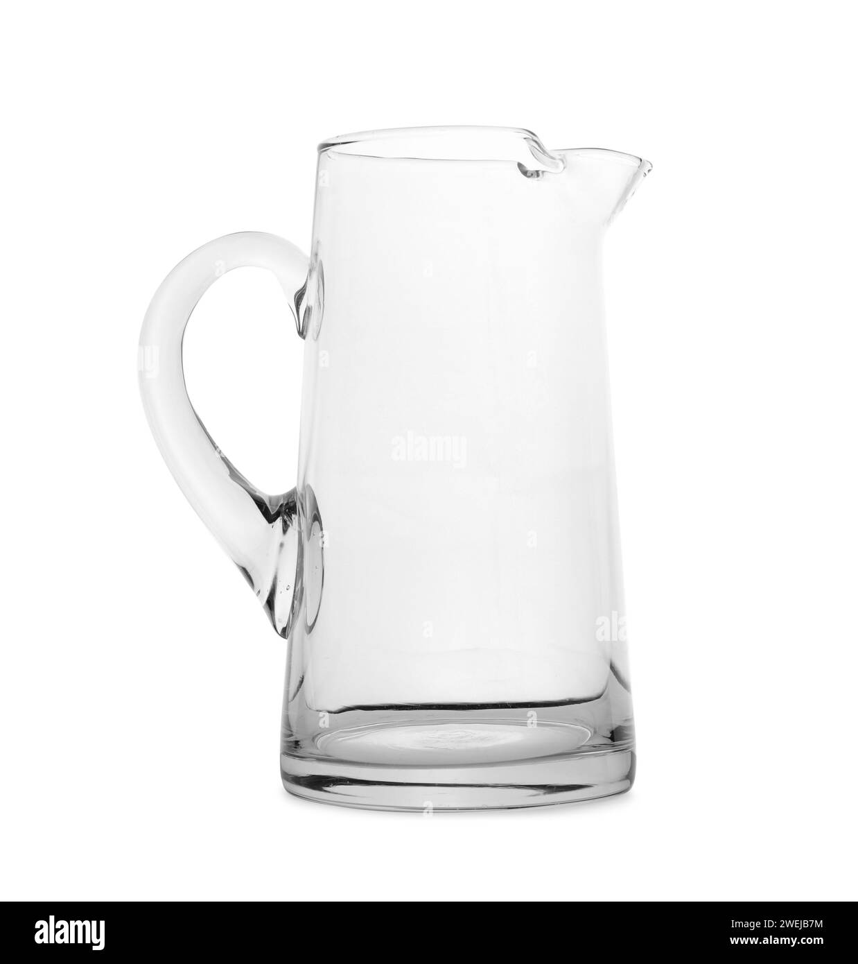 One empty glass jug isolated on white Stock Photo - Alamy