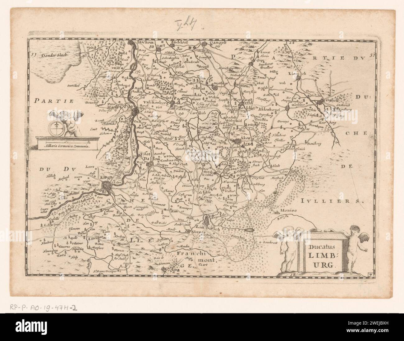 Map of the Duchy of Limburg, Anonymous, c. 1660 - 1696 print Map of the ...
