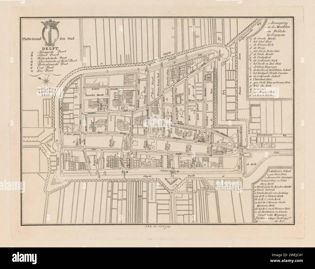 Map of delft hi-res stock photography and images - Alamy