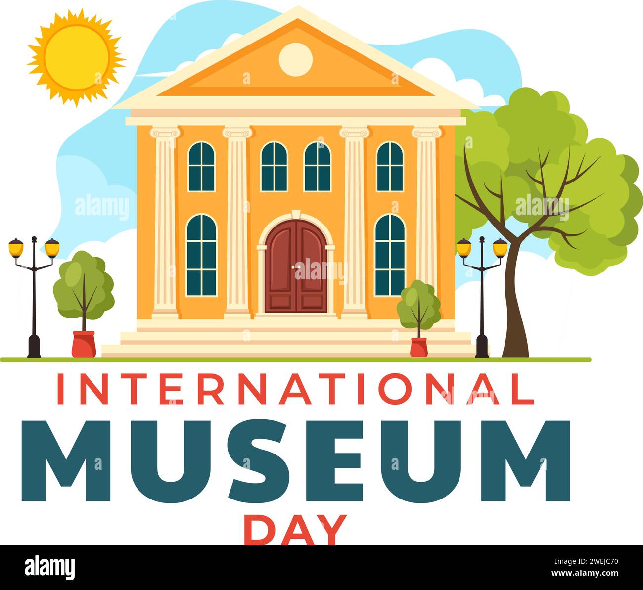 International Museum Day Vector Illustration on May 18 with Building ...