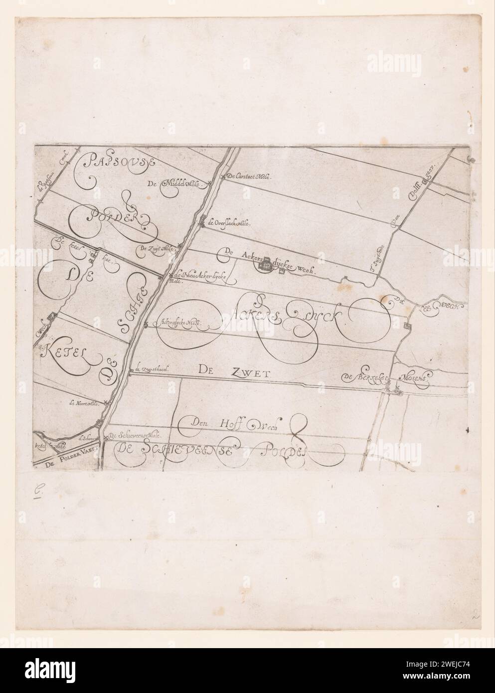 Map of the Schieland Water Board, with the Zweth, Floris Balthasarsz ...