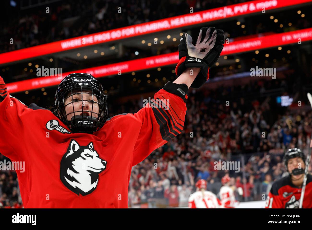 BOSTON, MA - JANUARY 23: Northeastern University forward Skylar Irving ...