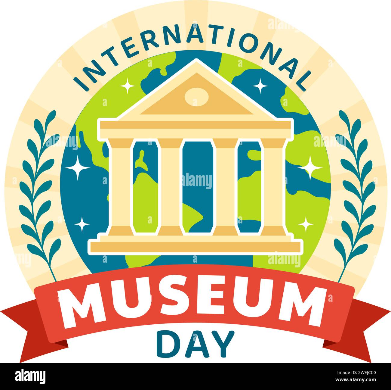 International Museum Day Vector Illustration on May 18 with Building ...