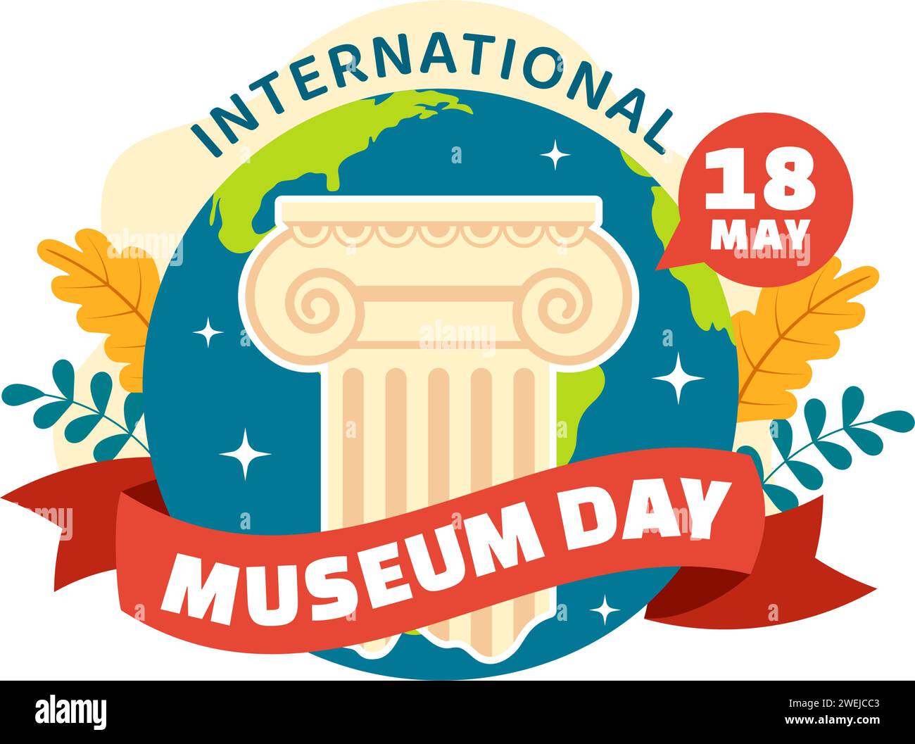 International Museum Day Vector Illustration on May 18 with Building ...