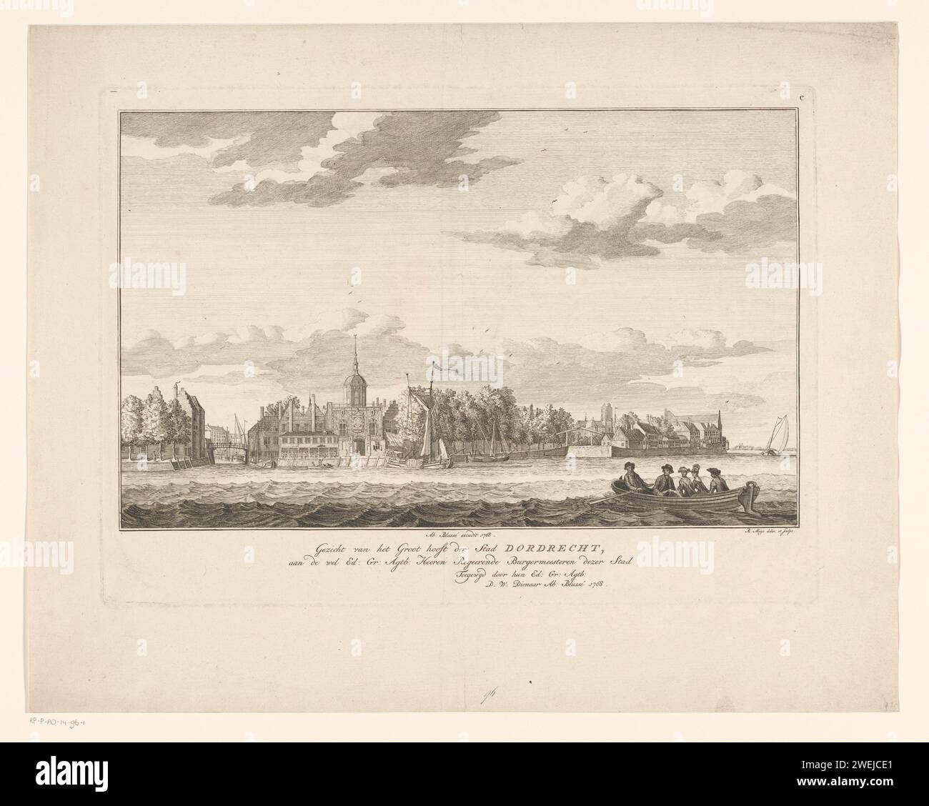 View of the Grand Head in Dordrecht, Robbert Muys, 1768 print View of ...
