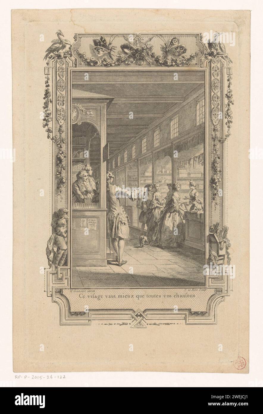 Gallery of the Palace of Justice in Paris, 1744 - 1774 print View of a ...