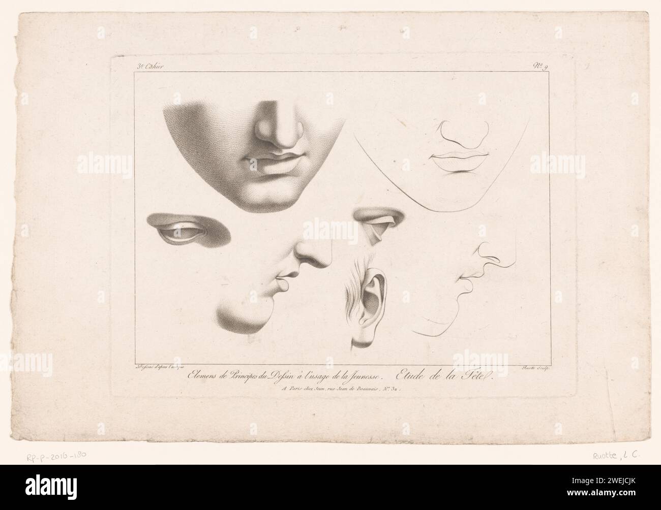 Composition with noses, mouths, eyes and an ear, Louis Charles Ruotte ...