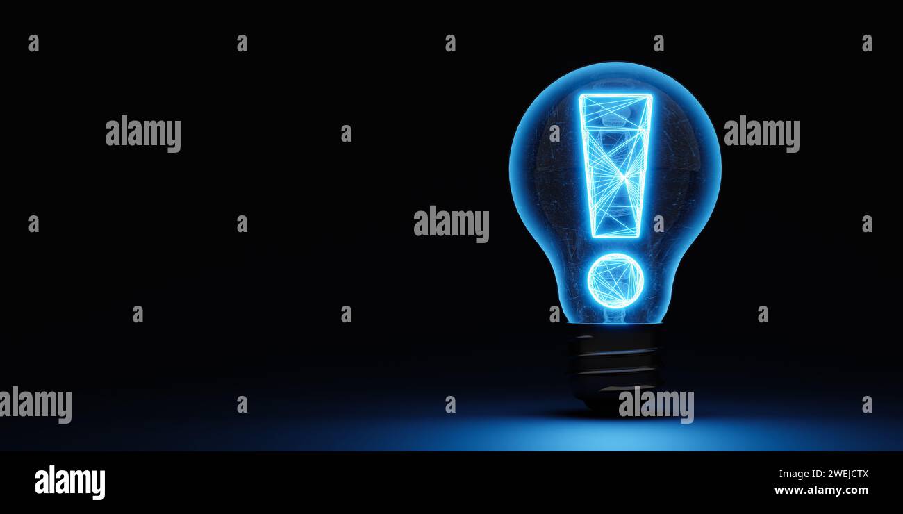 Exclamation mark light bulb hi-res stock photography and images - Alamy