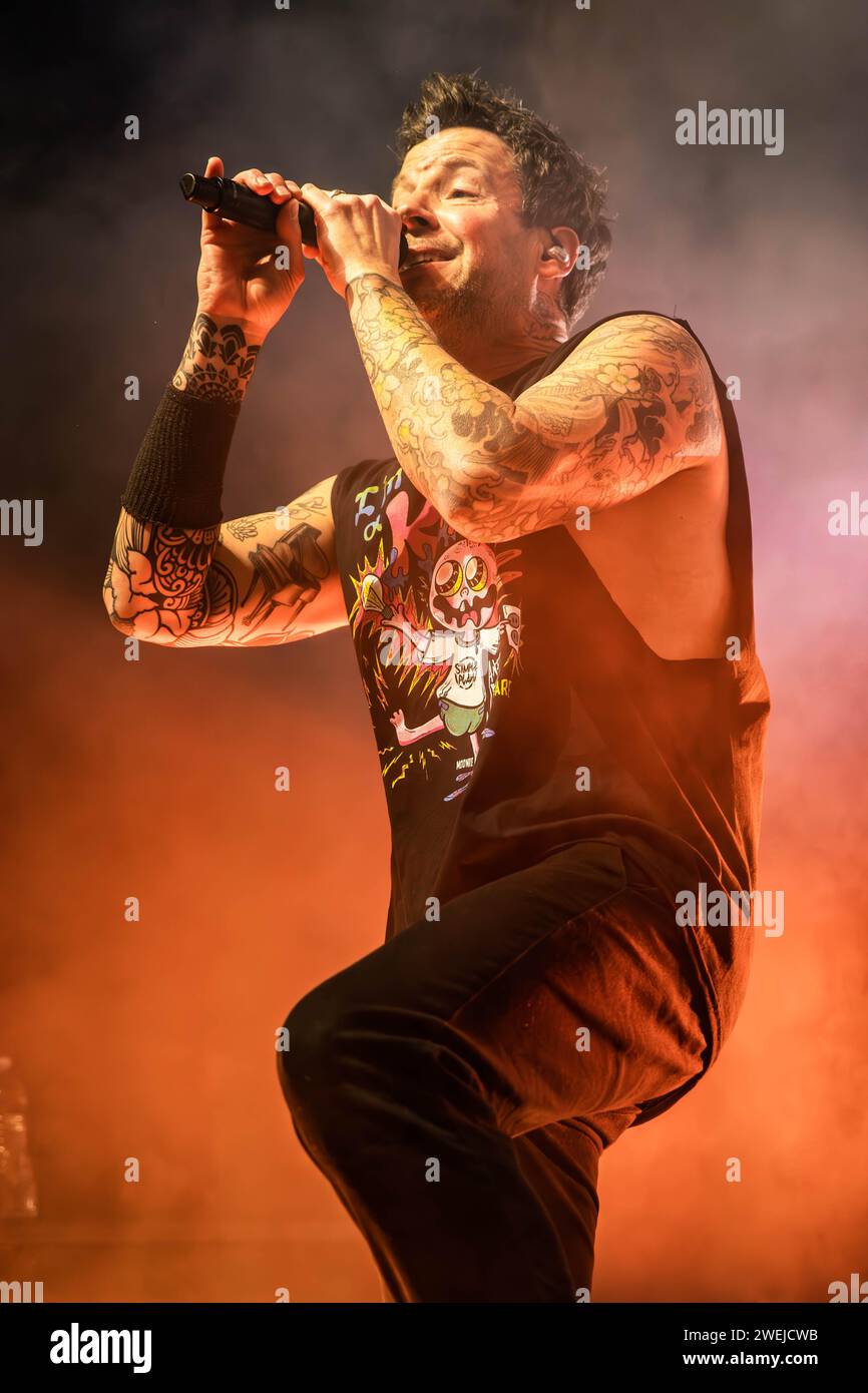 Milan Italy. 25th Jan 2024. The Canadian band SIMPLE PLAN performs live ...