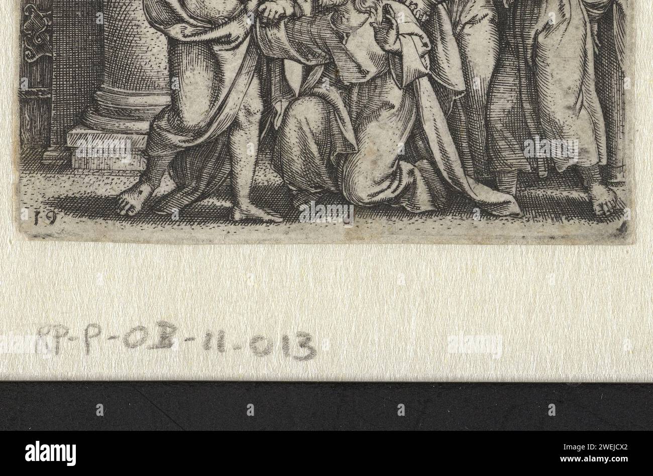 Unbelieving Thomas touches wounds Christ, Georg Pencz, 1534 - 1535 ...