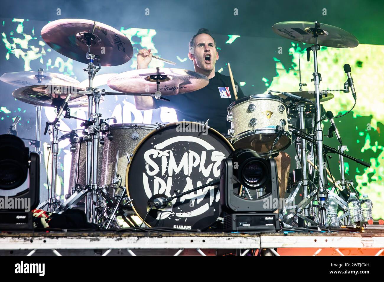 Milan Italy. 25th Jan 2024. The Canadian band SIMPLE PLAN performs live ...