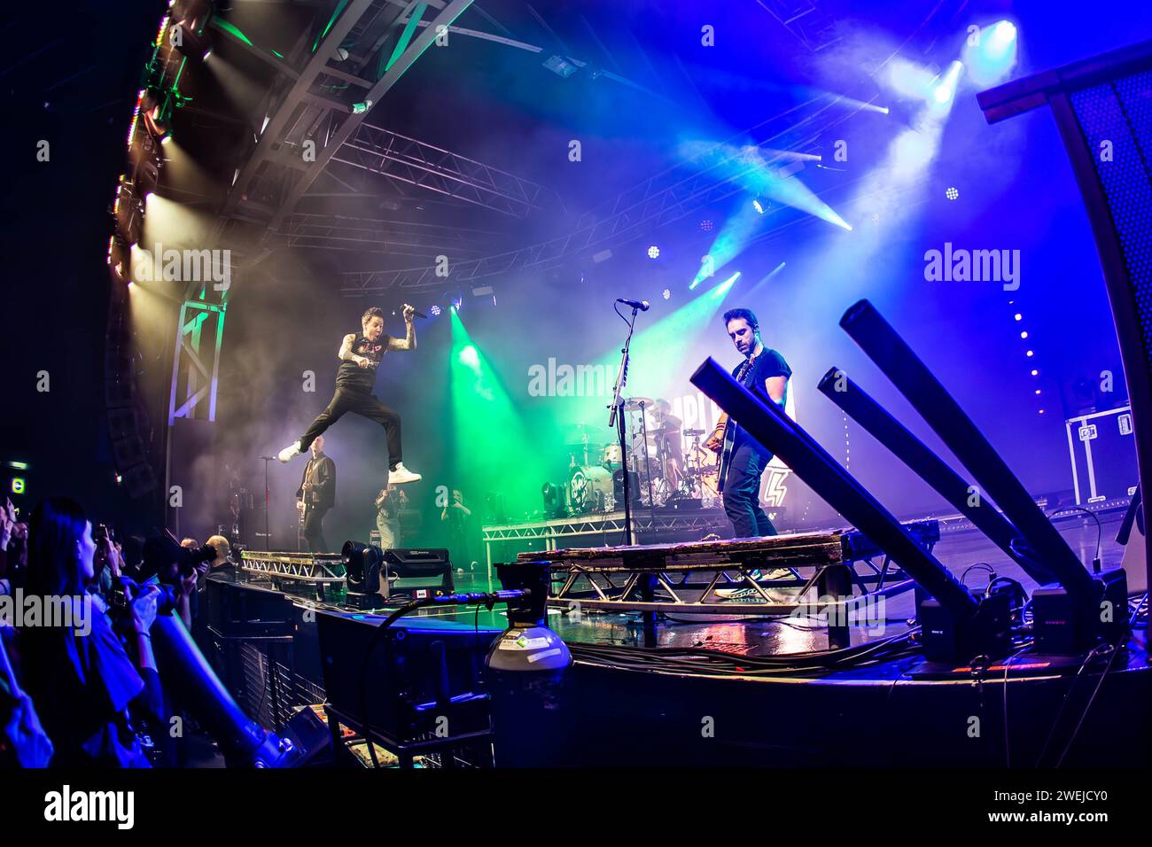 Milan Italy. 25th Jan 2024. The Canadian band SIMPLE PLAN performs live ...