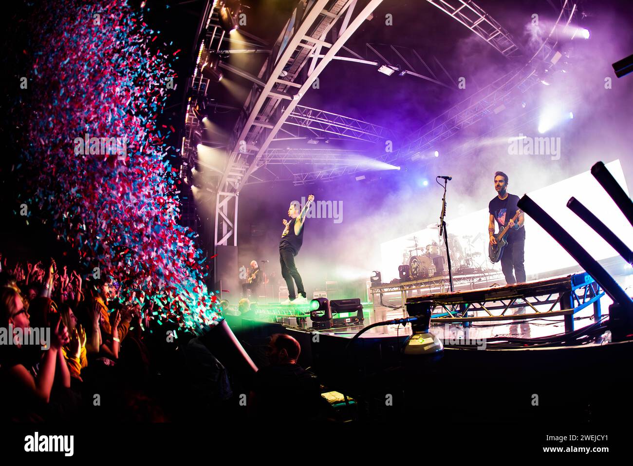 Milan Italy. 25th Jan 2024. The Canadian band SIMPLE PLAN performs live ...