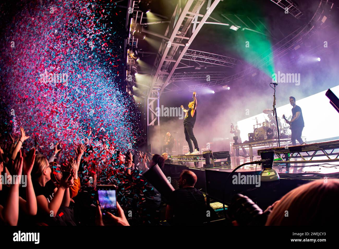 Milan Italy. 25th Jan 2024. The Canadian band SIMPLE PLAN performs live ...