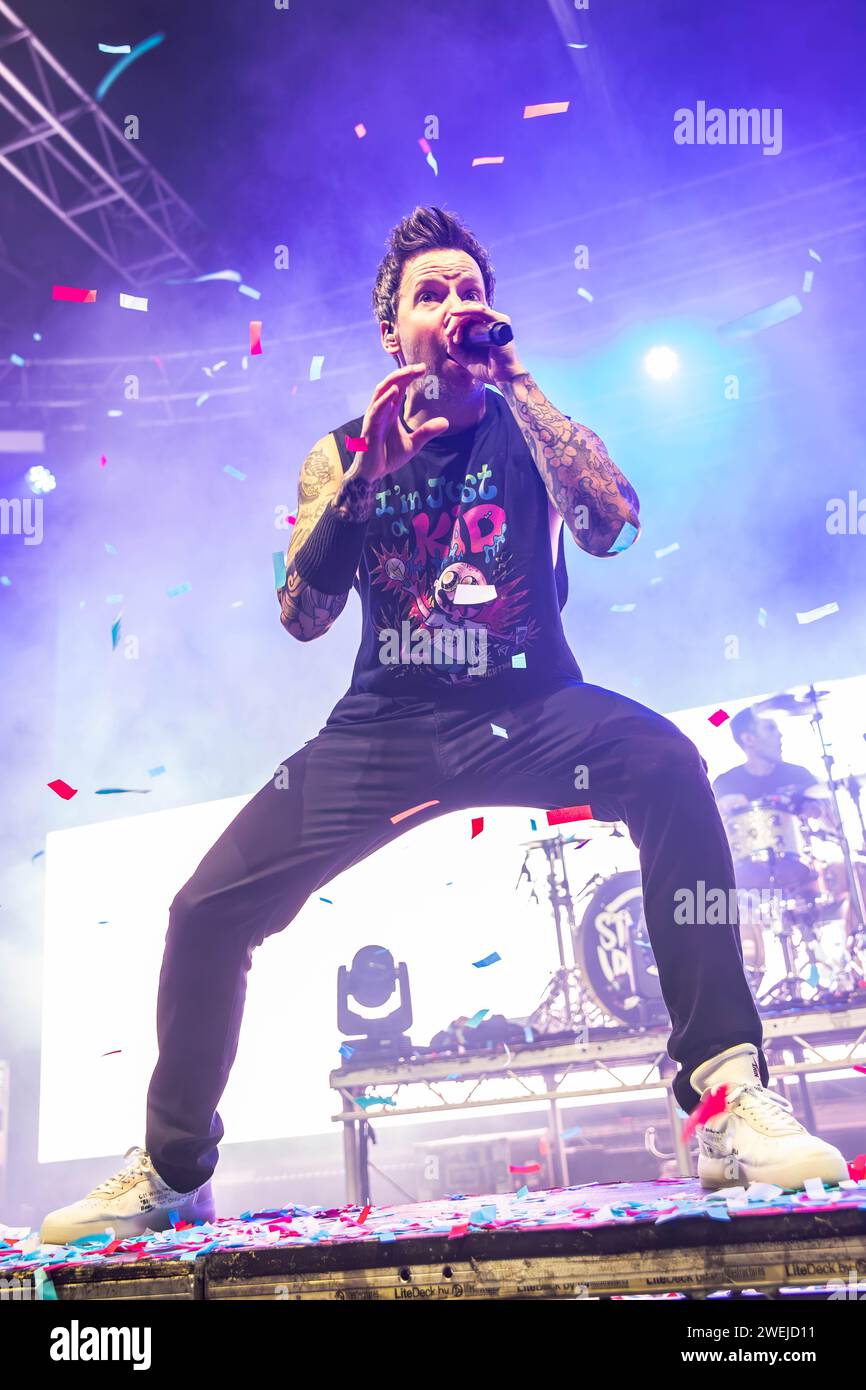 Milan Italy. 25th Jan 2024. The Canadian band SIMPLE PLAN performs live ...