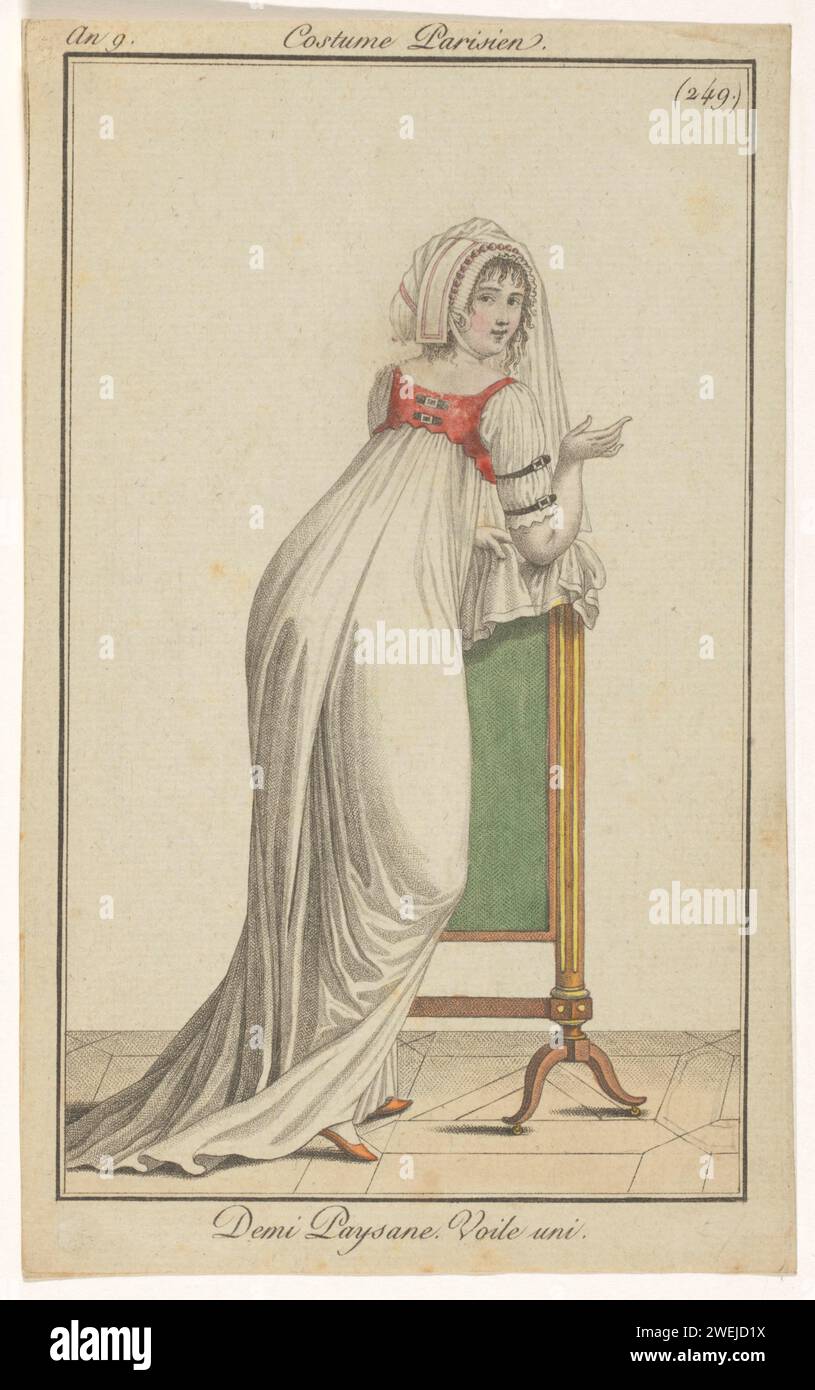 Young woman, seen on the back, 1800 - 1801 Costume of a young woman ...