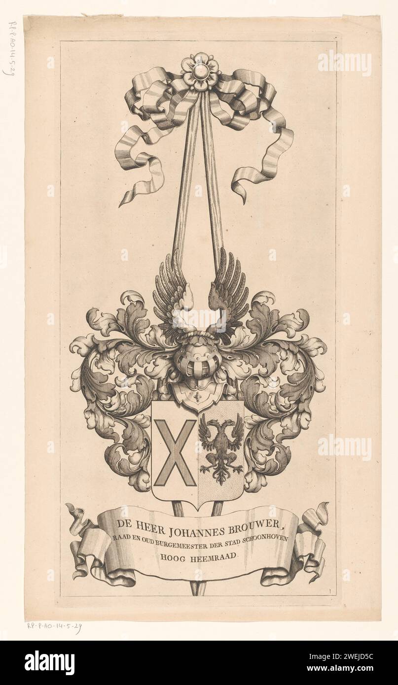 Map of the Water Board of the Krimpenerwaard (part of the arms of arms), David Coster, 1741 ...