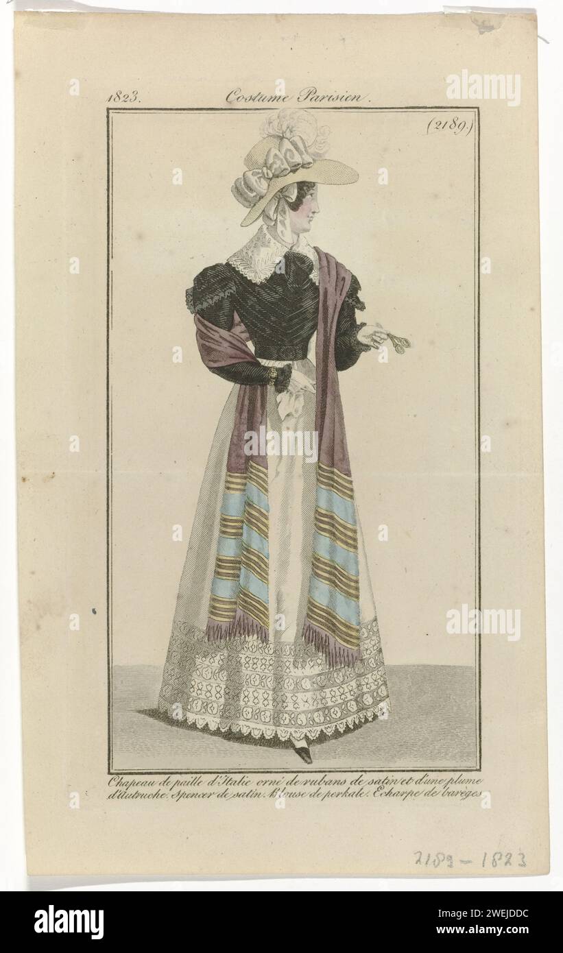 Journal des Dames et des Modes, Parisian costume, October 25, 1823 ...
