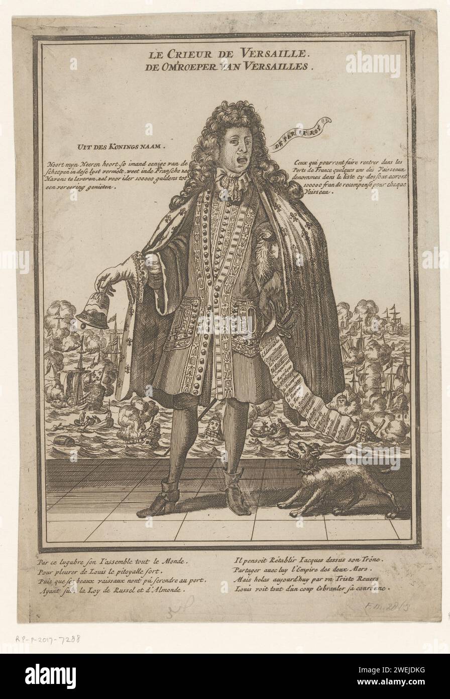 The announcer of Versailles, 1692, Anonymous, 1675 - 1715 print The ...