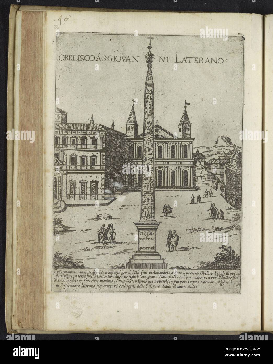 Lateran Obelisk behind the Sint-Jan van Lateranen in Rome, Giovanni ...