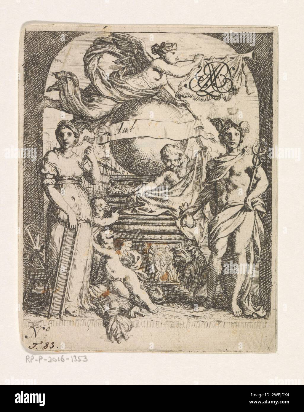 Mercurius in De Wefkunst, Gerard de Lairesse, c. 1675 print Accompanied ...