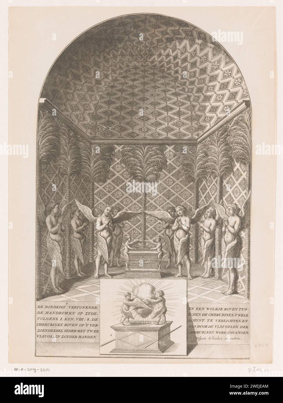 Angels around the Ark of the Covenant, Anonymous, 1650 - 1750 print ...
