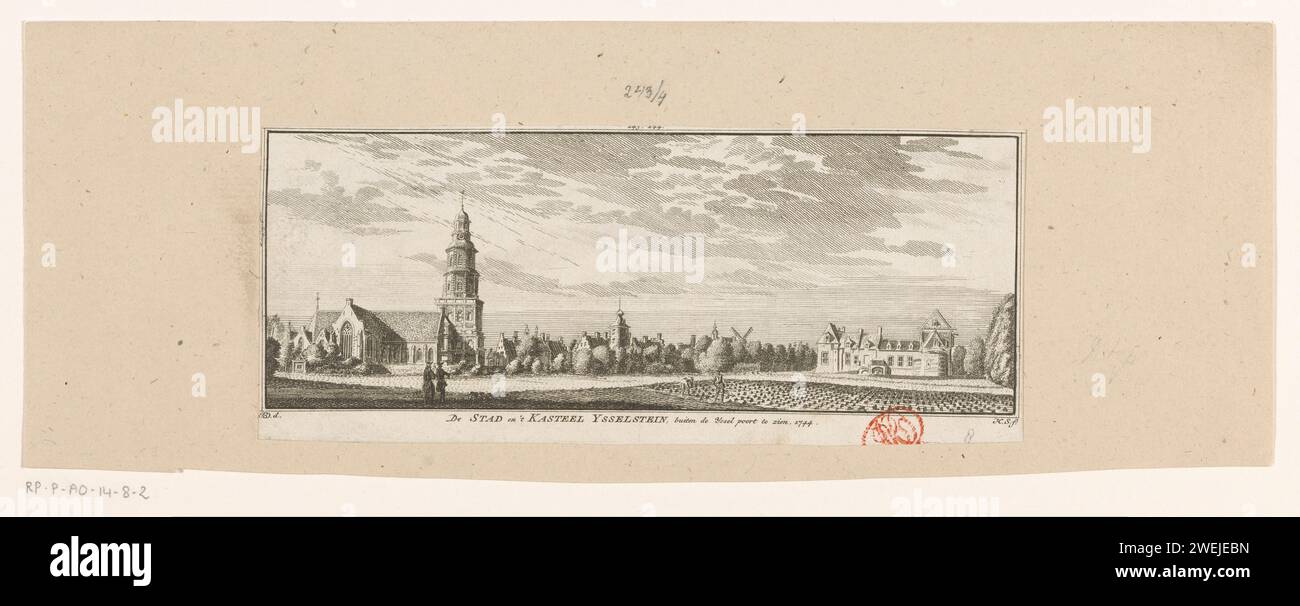 View of IJsselstein, 1774, Hendrik Spilman, after Jan de Beijer, 1750 ...