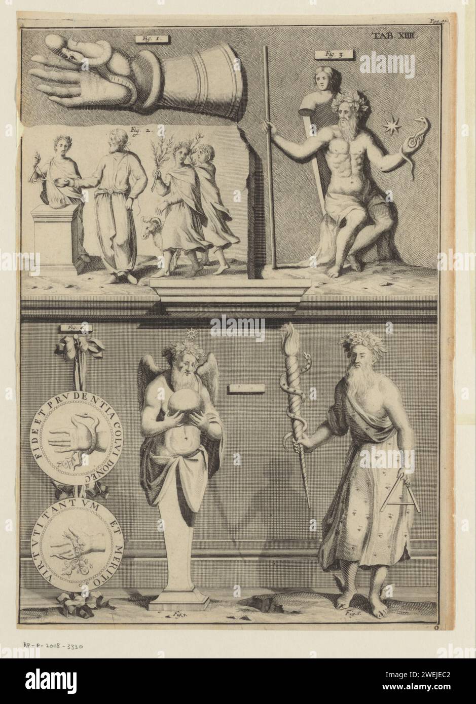 Composition with different images and figures in a Roman ritual with ...