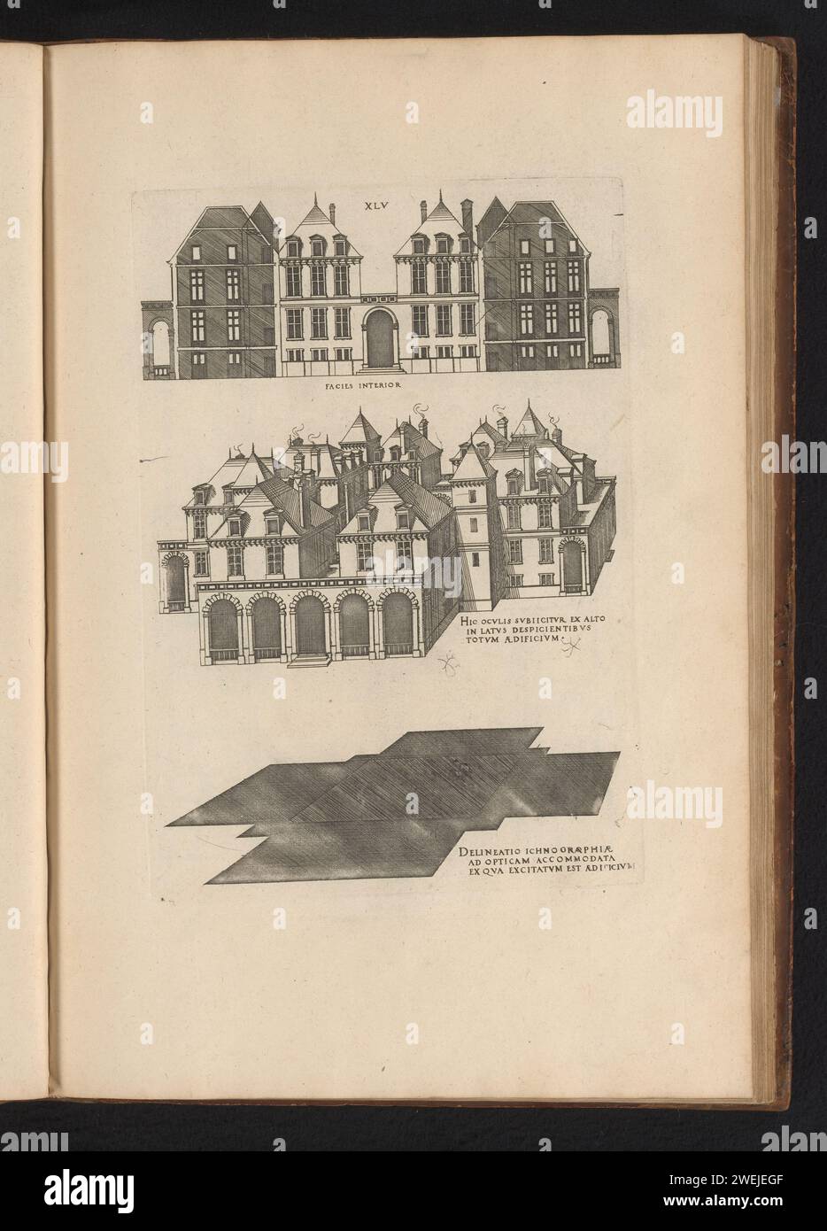 Diameter, bird's flight perspective and map, Jacques Androuet, 1559 ...