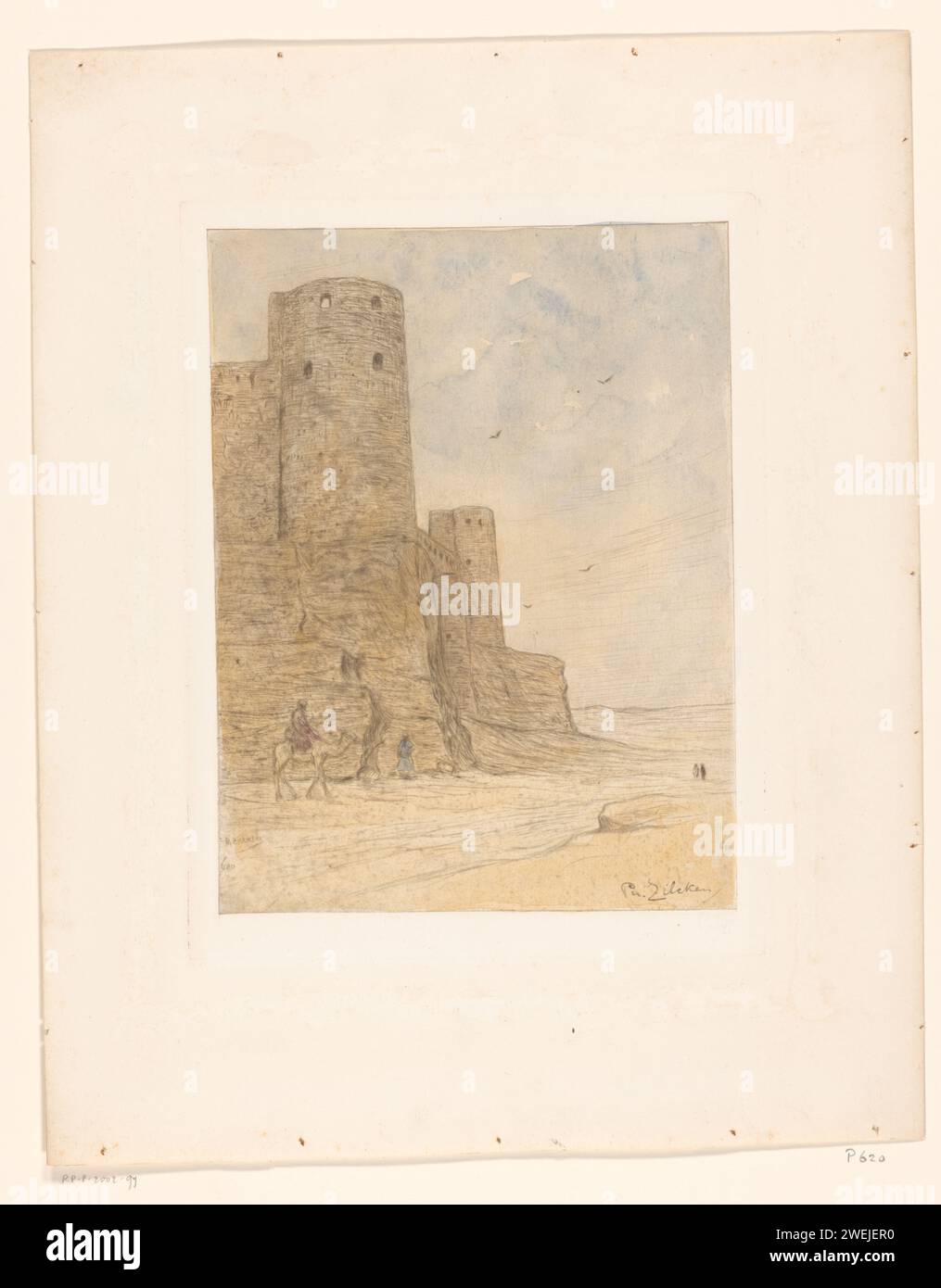 Castle in the desert, Philip Zilcken, 1890 - 1930 print paper ...