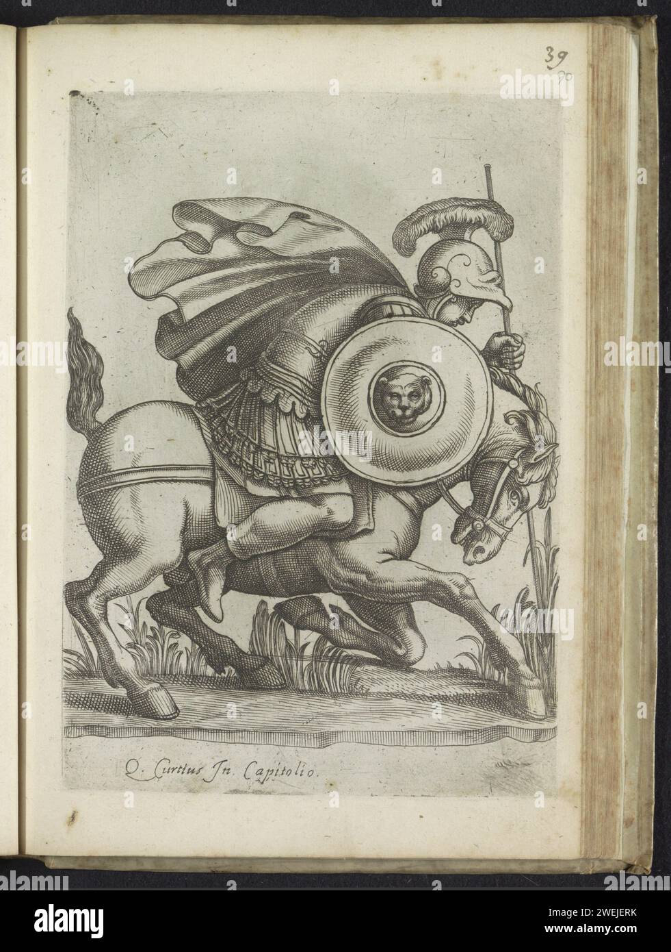 Relief with the act of Marcus Curtius, Anonymous, 1584 print Relief on ...