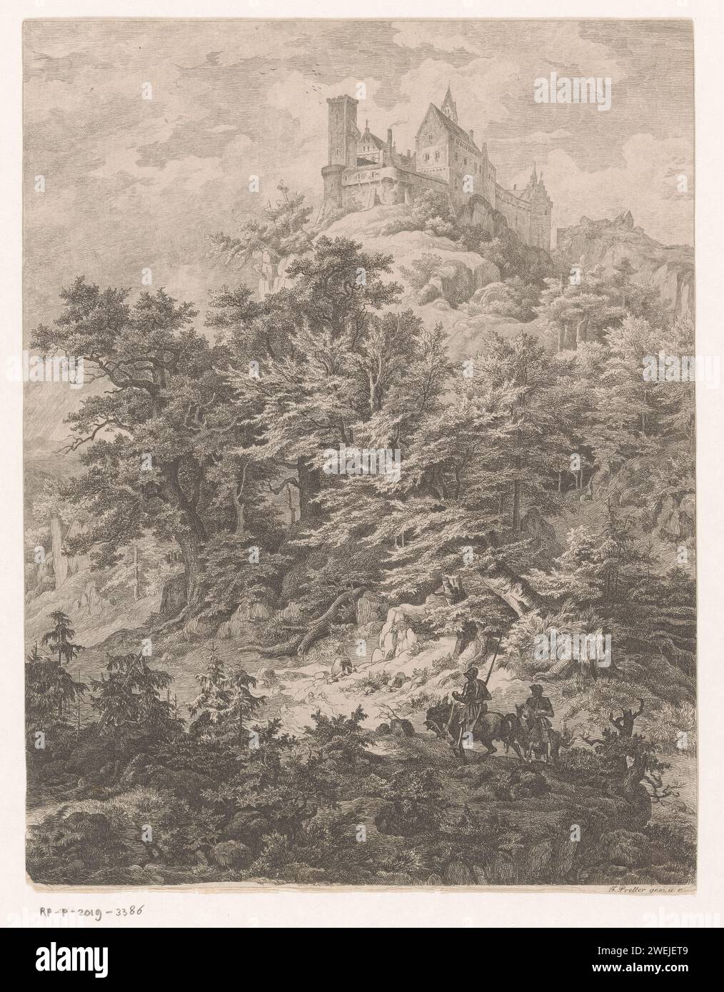 Two knights near Wartburg Castle, Friedrich Prpreller, Friedrich ...
