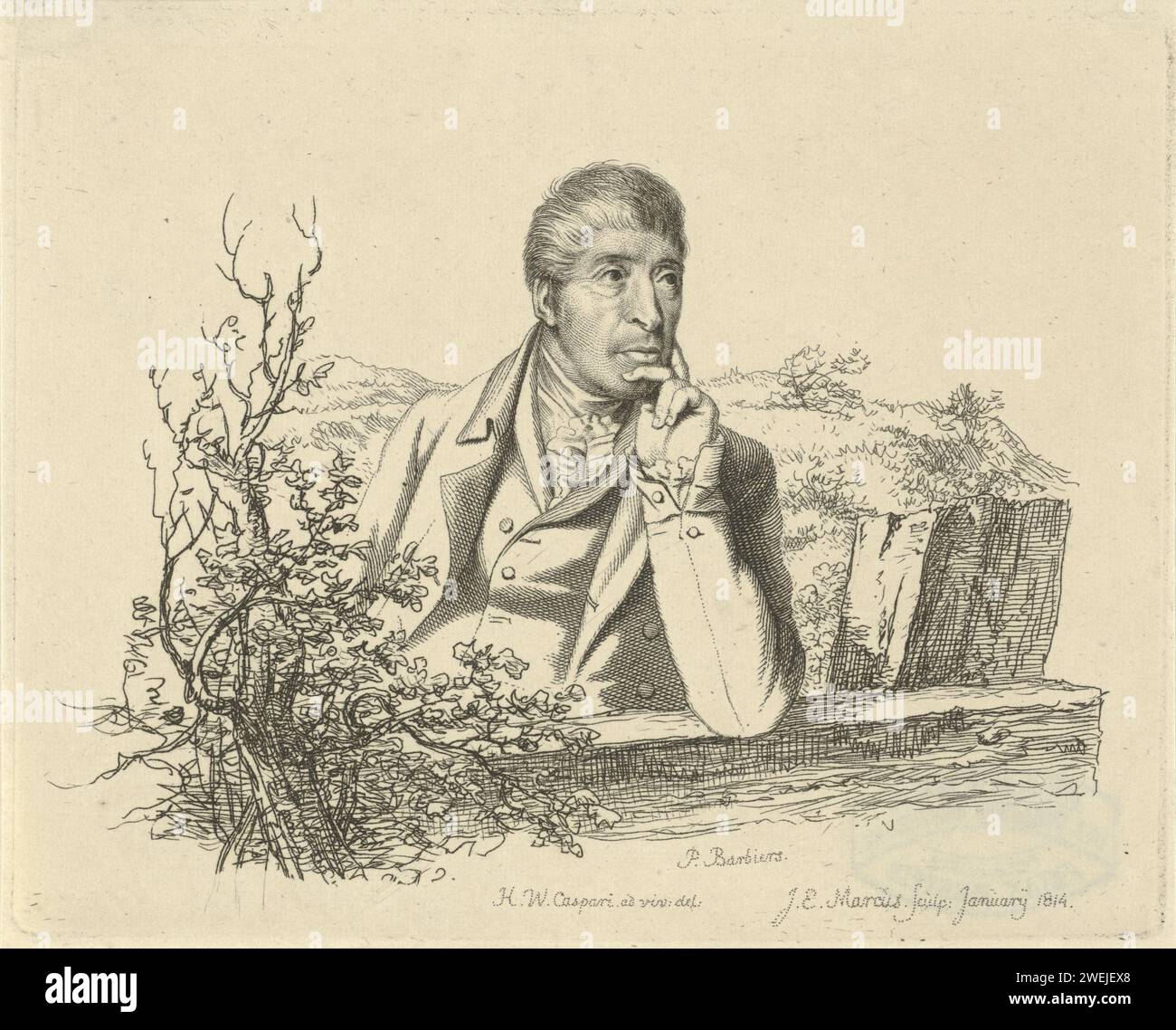 Portrait of Pieter Pieterszn. Barbiers, Jacob Ernst Marcus, After ...