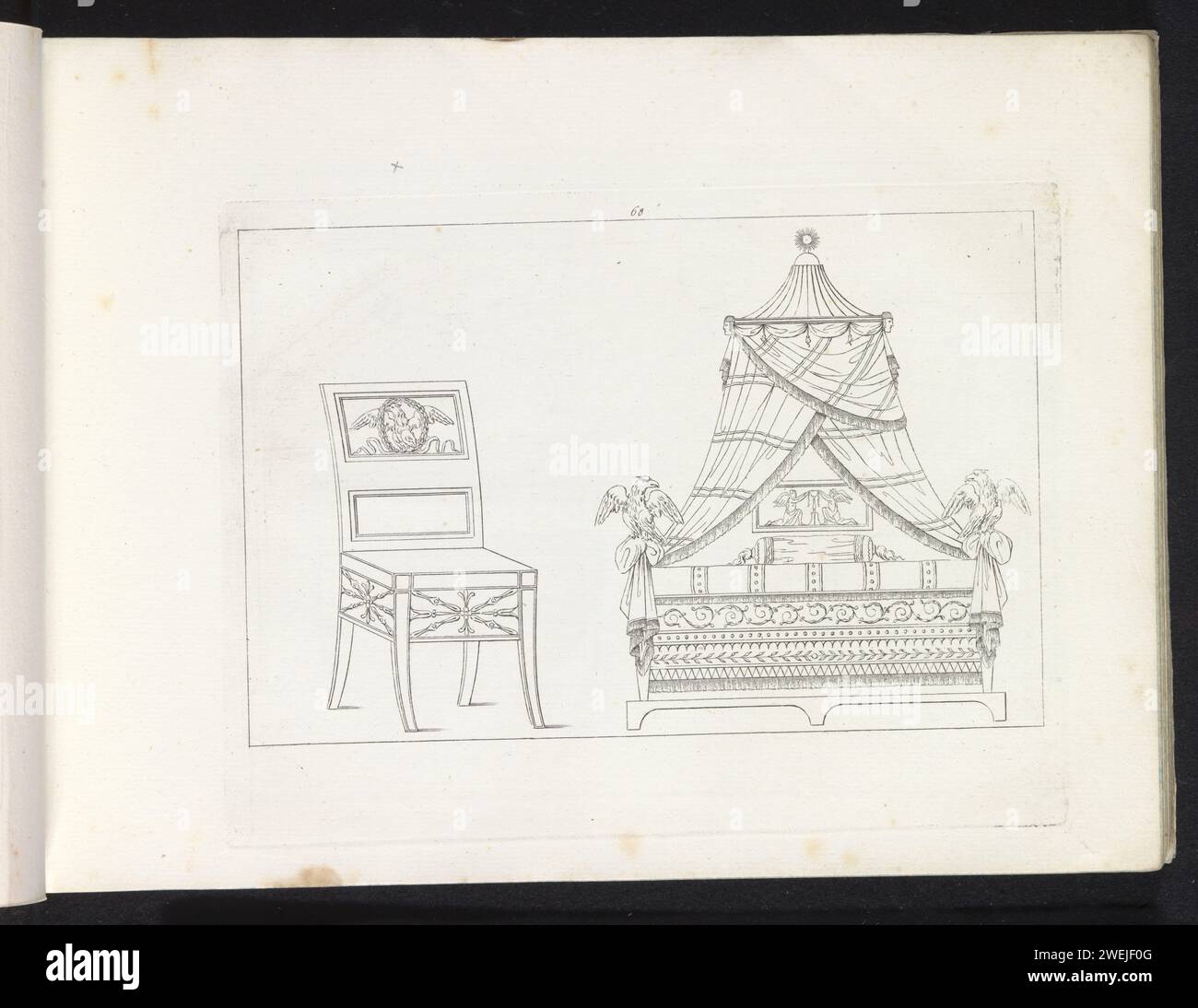 Chair and Hemelbed With Two Eagles, Pietro Ruga, After Lorenzo ...