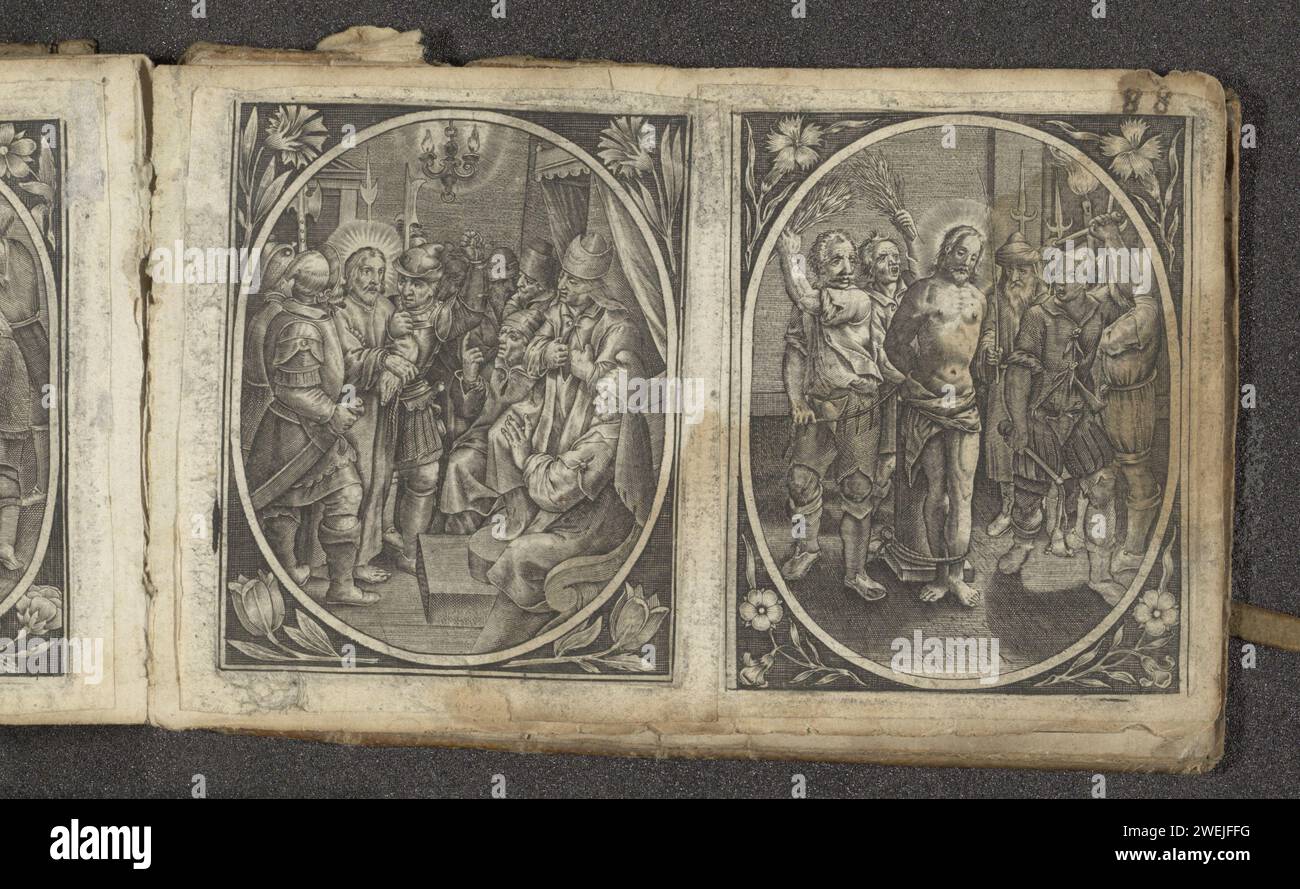 Christ before Caiaphas, 1576 - 1650 print Soldiers take the fascinated ...