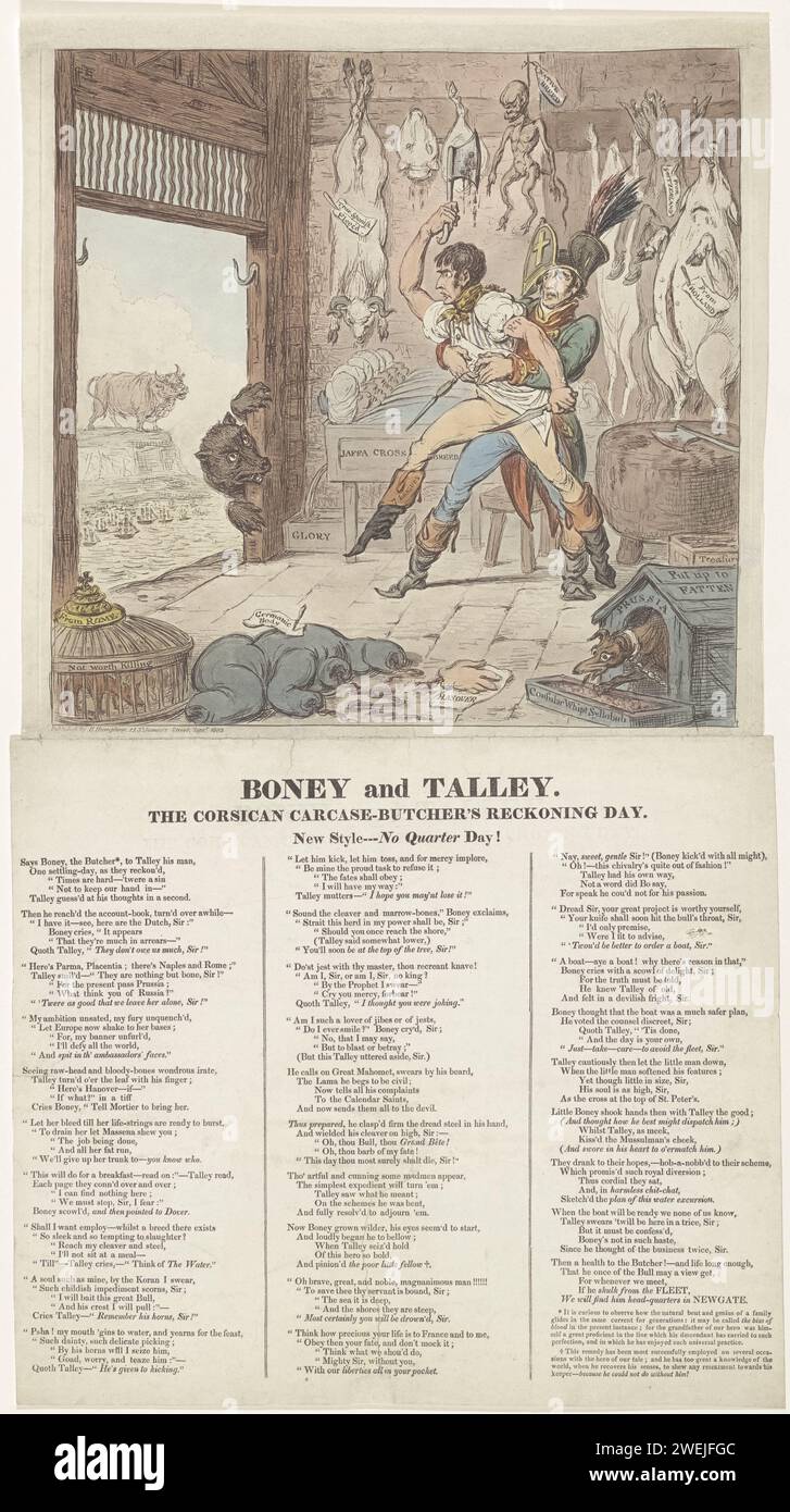 Cartoon on Napoleon and Talleyrand, 1803, 1803 print Cartoon on the ...