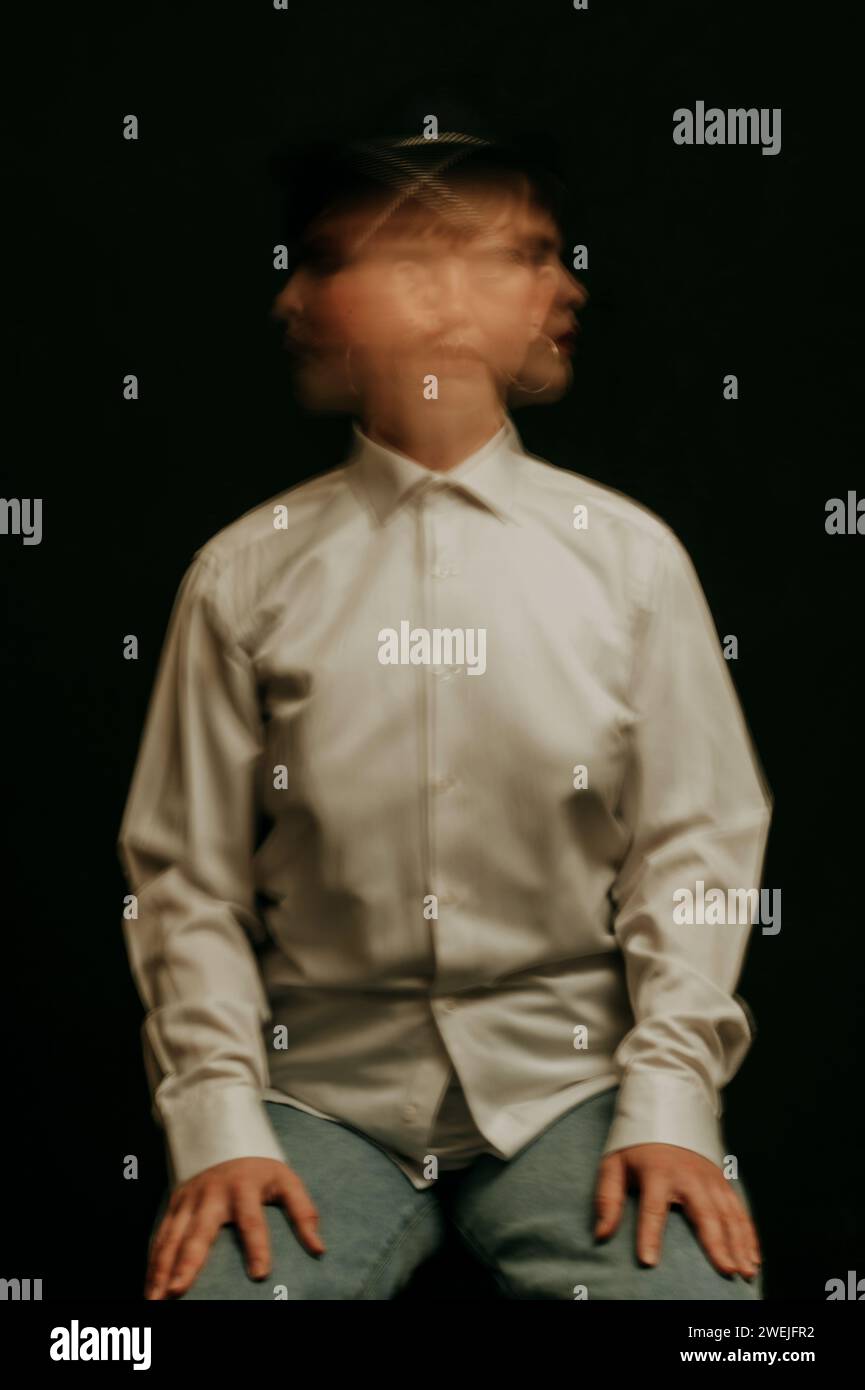 woman is a psychopath with schizophrenia and mental disorders. Abstract ...