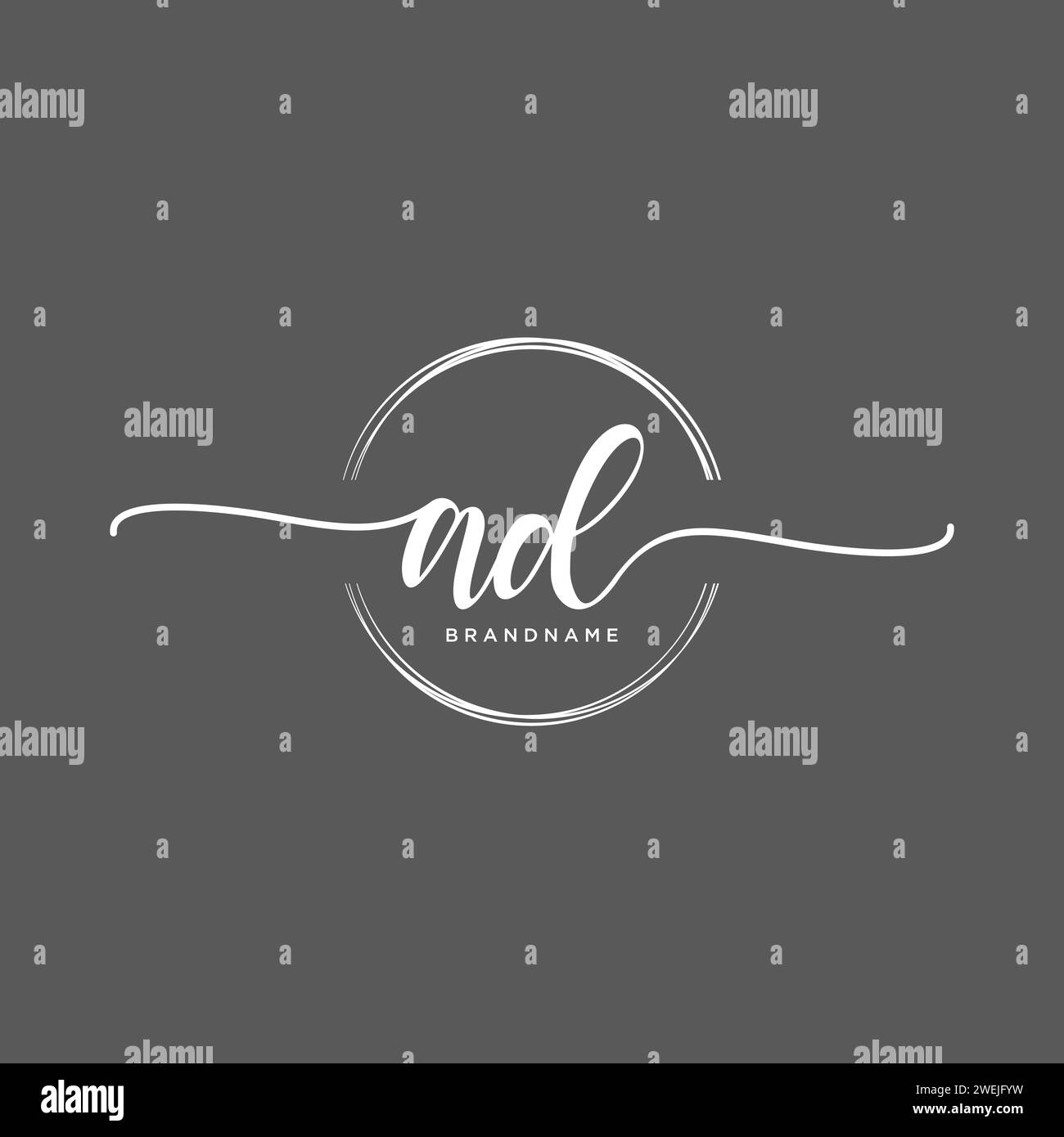 AD Initial handwriting logo with circle Stock Vector Image & Art - Alamy