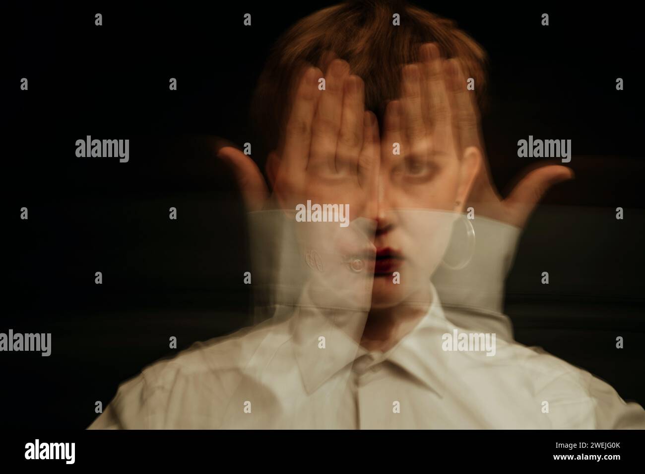 psychopath with schizophrenia and mental disorders. The concept of ...