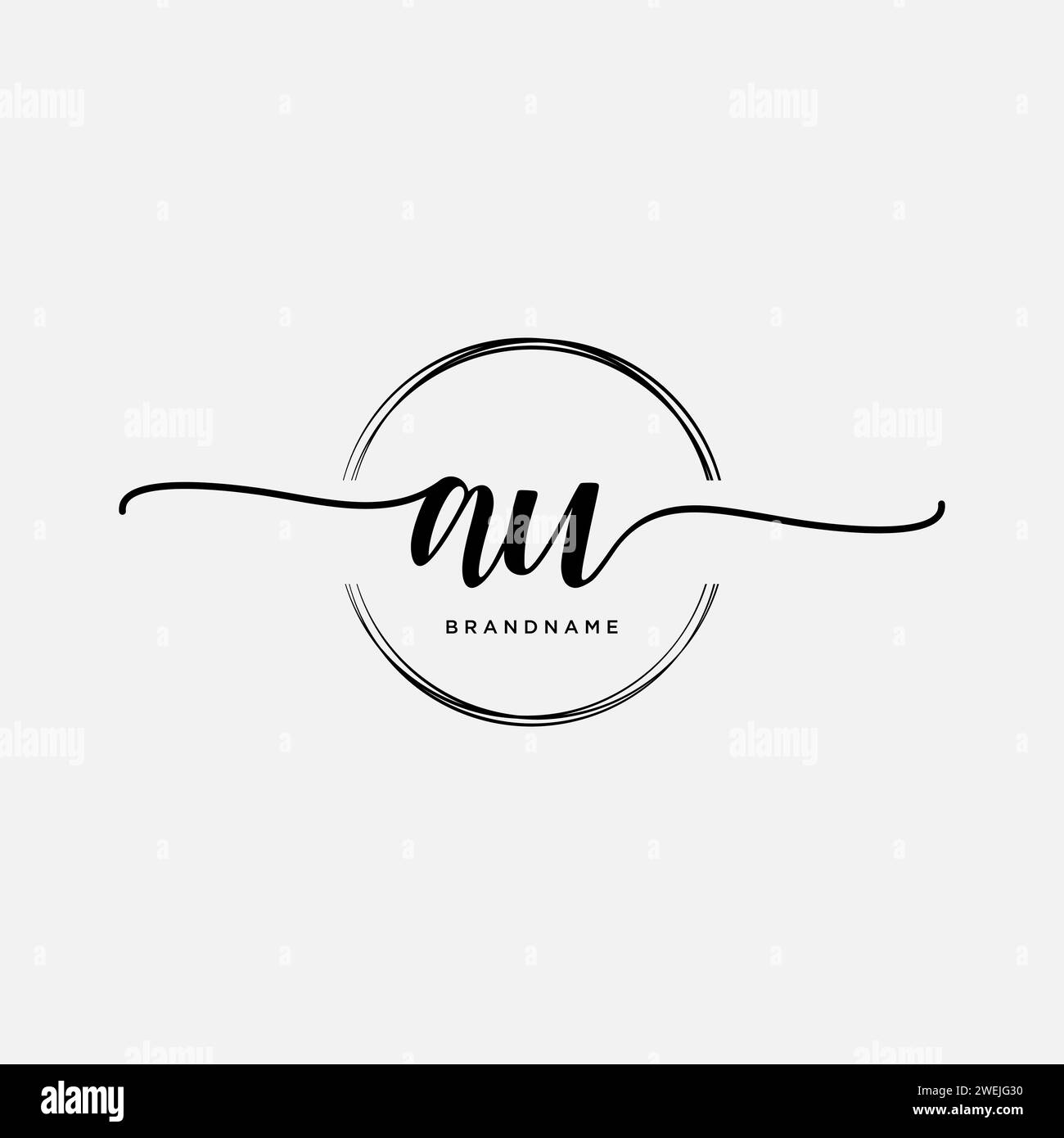 au-initial-handwriting-logo-with-circle-stock-vector-image-art-alamy