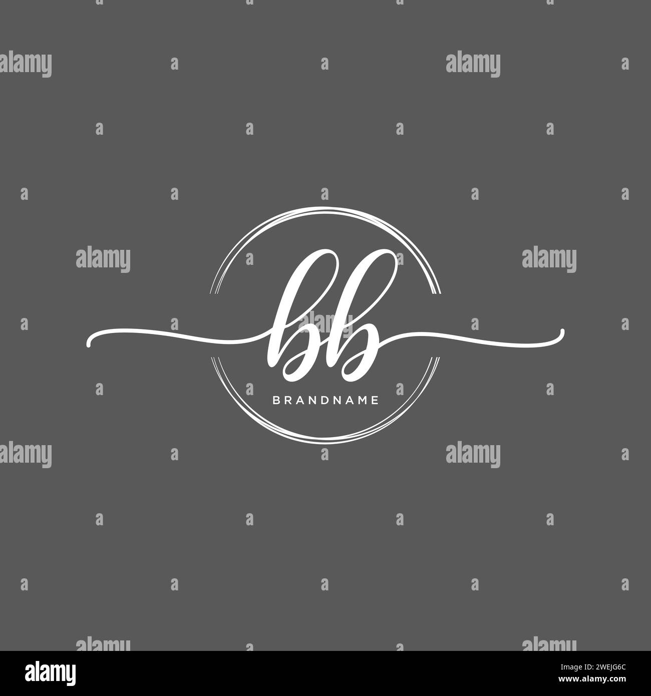 BB Initial handwriting logo with circle Stock Vector Image & Art - Alamy