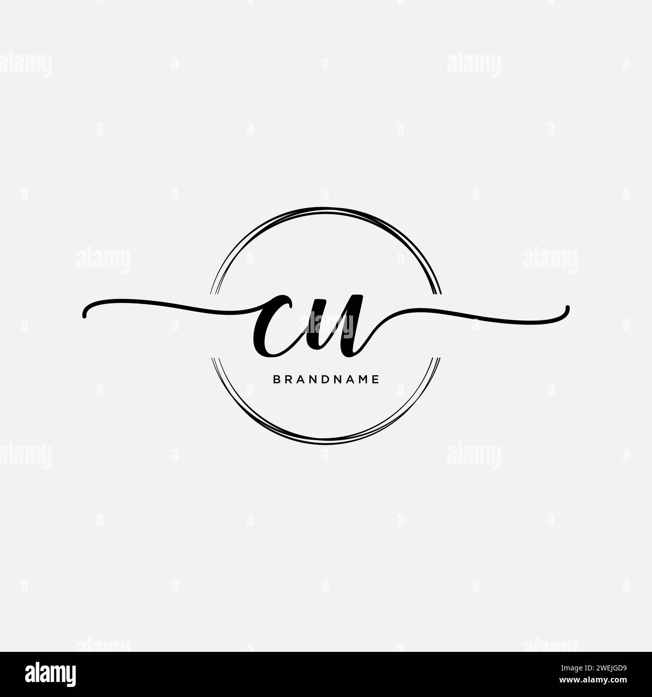 Initial cu logo Black and White Stock Photos & Images - Alamy
