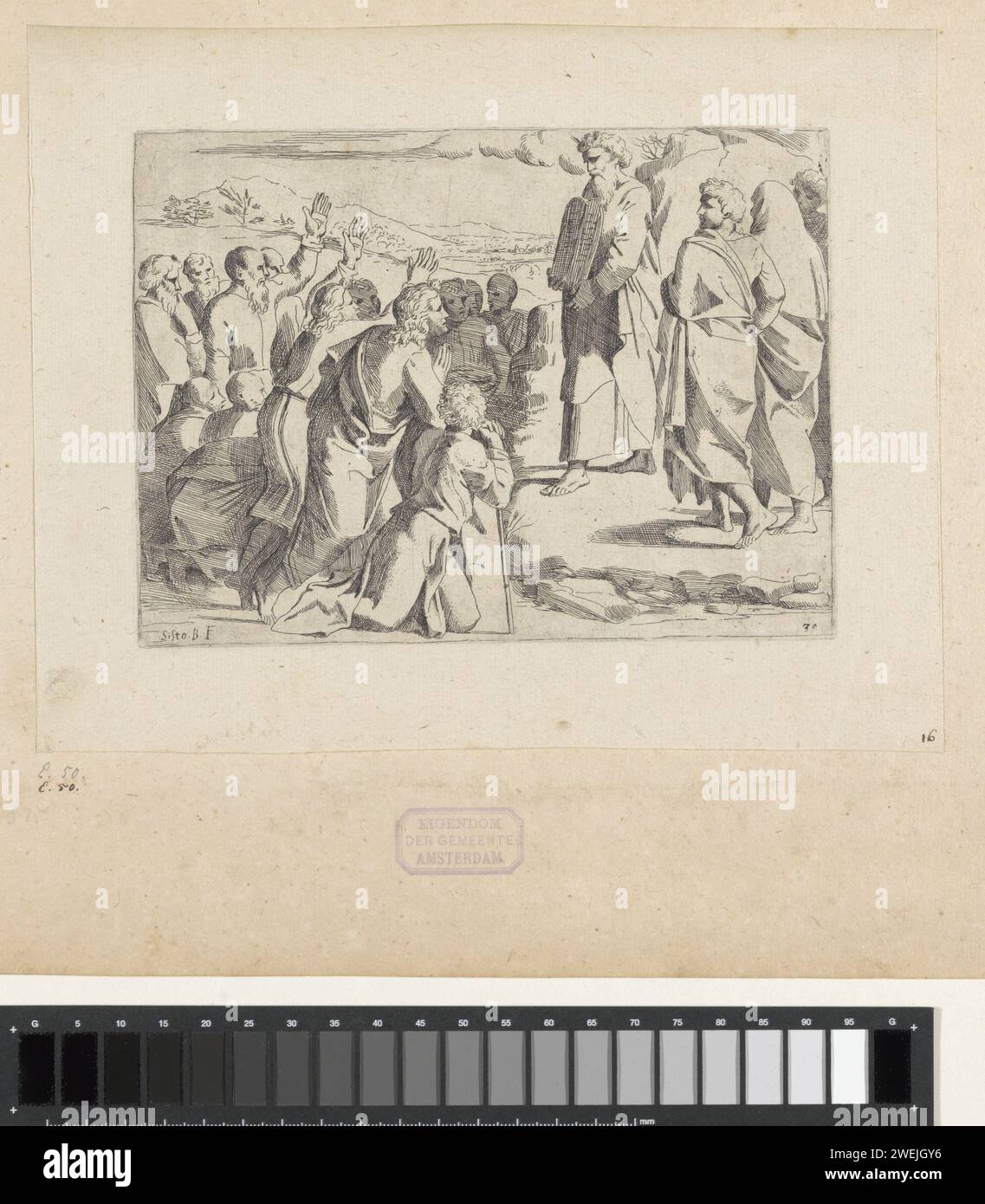 Moses shows the Tables of the Law to the People, Sisto Badalocchio ...