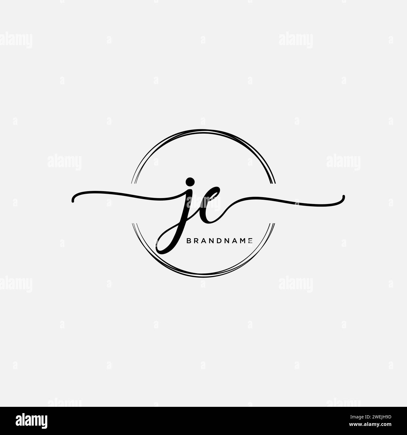 Initial je logo Black and White Stock Photos & Images - Alamy