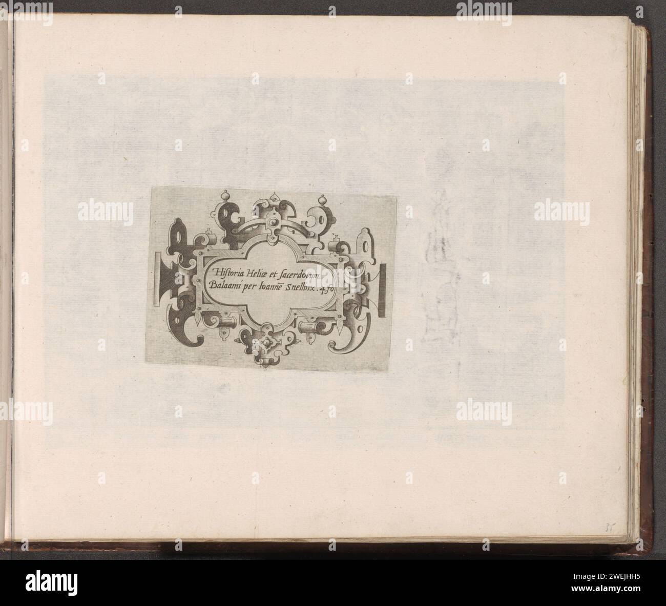 Cartouche with Rolwerk, 1579 print Title in cartouche with rolling work ...