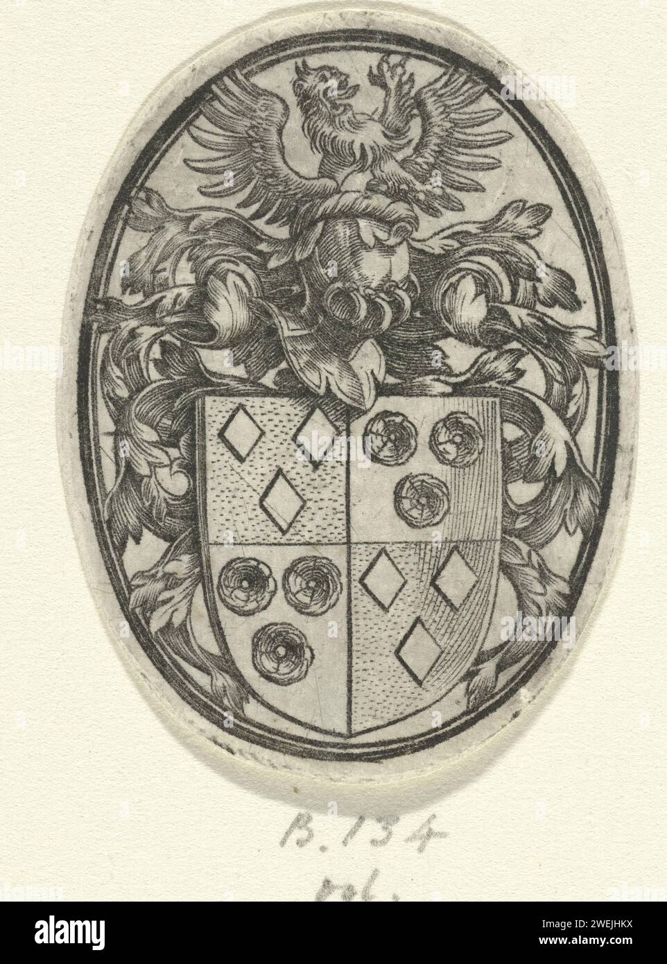 Coat of arms of the Van Heussen family, 1579 - 1584 print Family crest ...