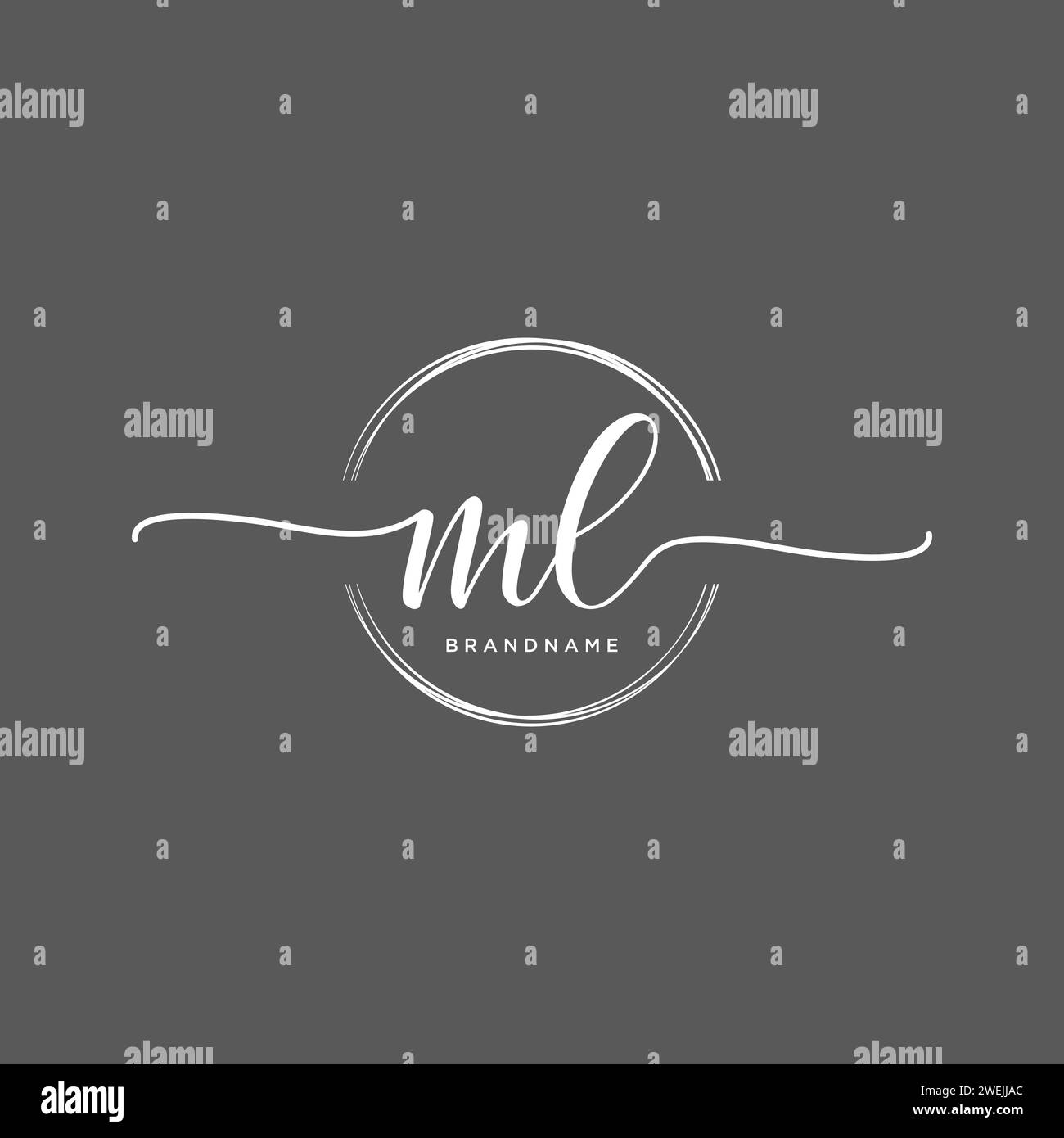Ml modern logo Black and White Stock Photos & Images - Alamy