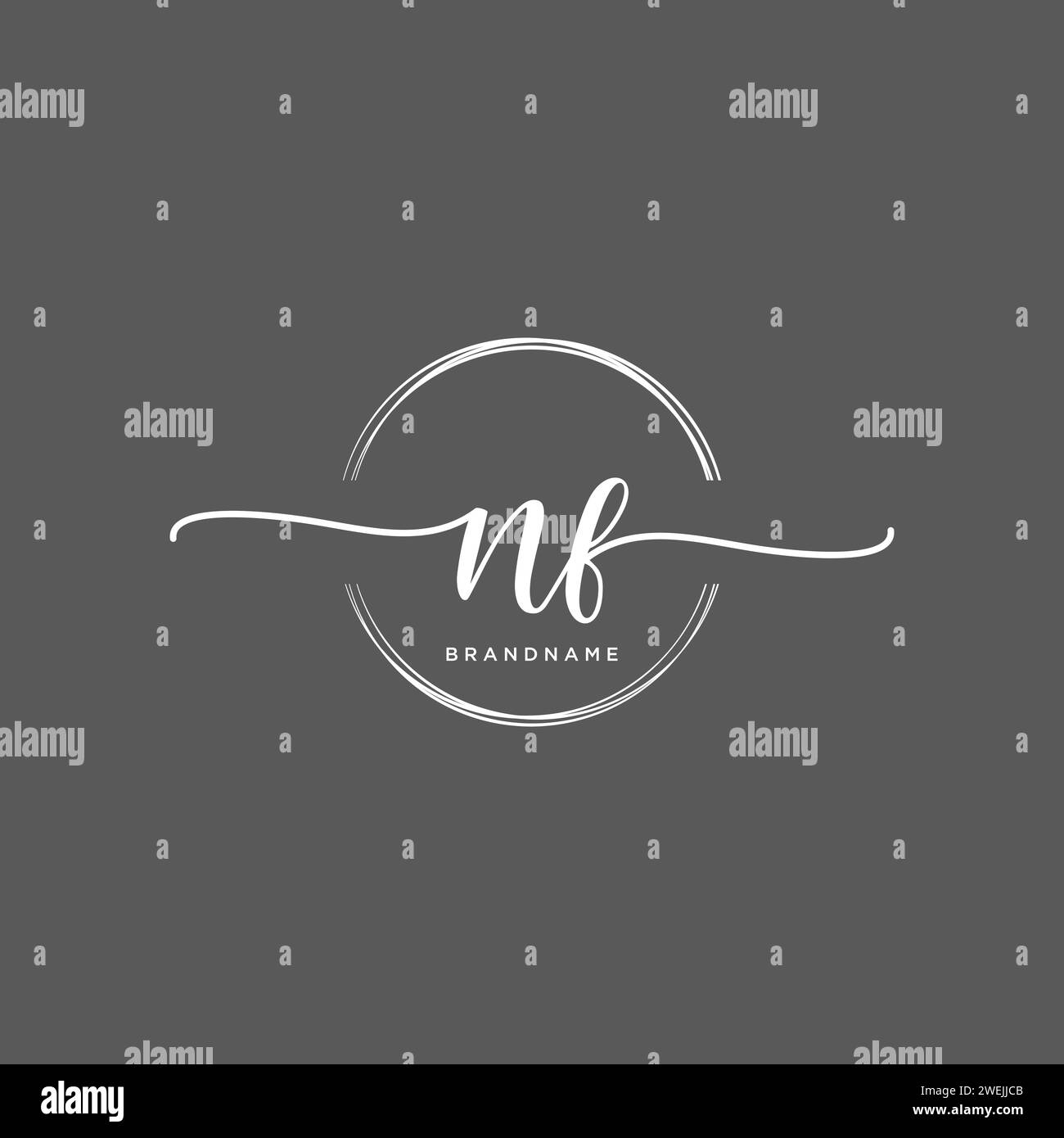 Initial nf logo Black and White Stock Photos & Images - Alamy