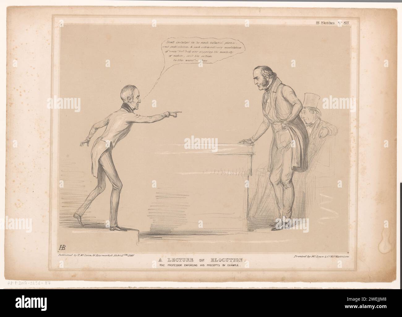 Cartoon with Roebuck and Lord Bentinck, John Doyle, 1847 print Cartoon ...